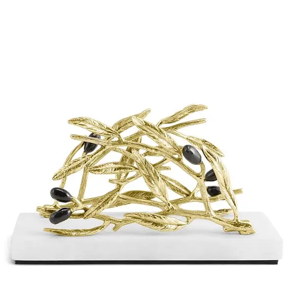 Michael Aram Olive Branch Vertical Napkin Holder - Gold