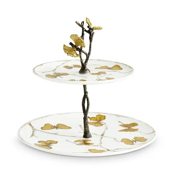 Michael Aram Butterfly Ginkgo 2 Tier Etagere - Multi
