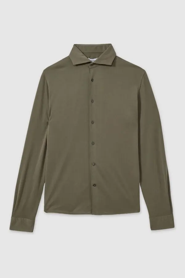 REISS Bobby Modal Blend Cutaway Collar Shirt