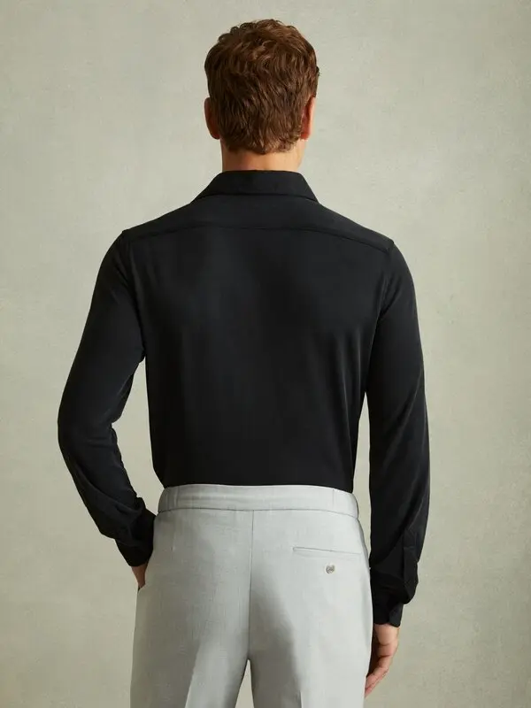 REISS Bobby Modal Blend Cutaway Collar Shirt