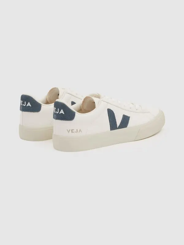 VEJA Leather And Suede Trainers - Blue/white