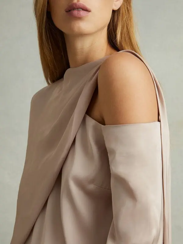 REISS Lauren Off-the-shoulder Drape Top
