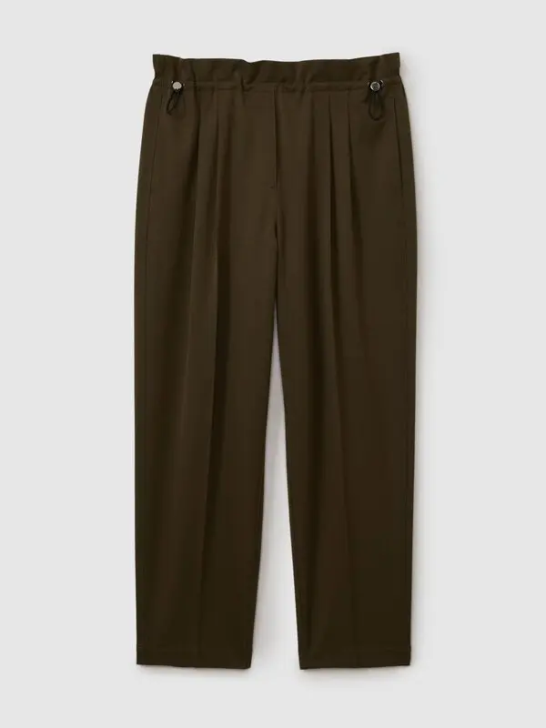 REISS Essie Tapered Trousers With Drawstring Waist
