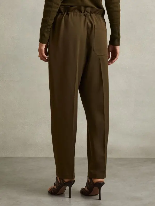 REISS Essie Tapered Trousers With Drawstring Waist