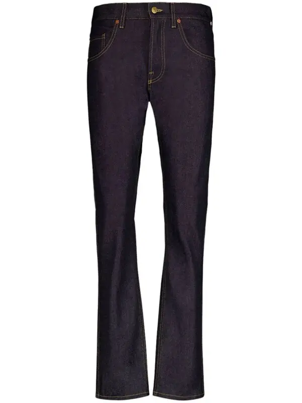 Gucci Contrast-stitching Tapered-leg Jeans