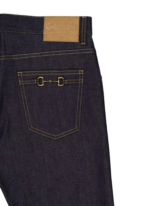 Gucci Contrast-stitching Tapered-leg Jeans