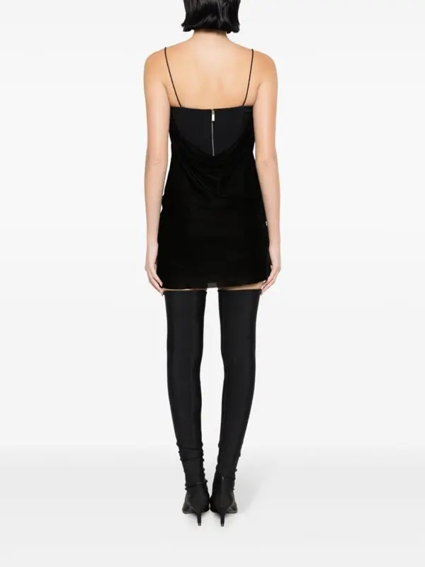 DION LEE Corset-style Velvet Minidress - Black | Editorialist