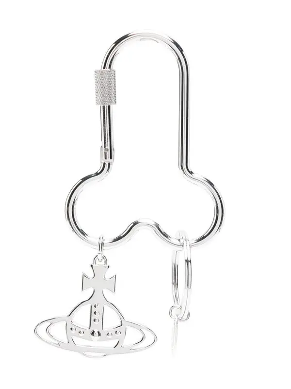 VIVIENNE WESTWOOD Carabiner Keyring - Silver