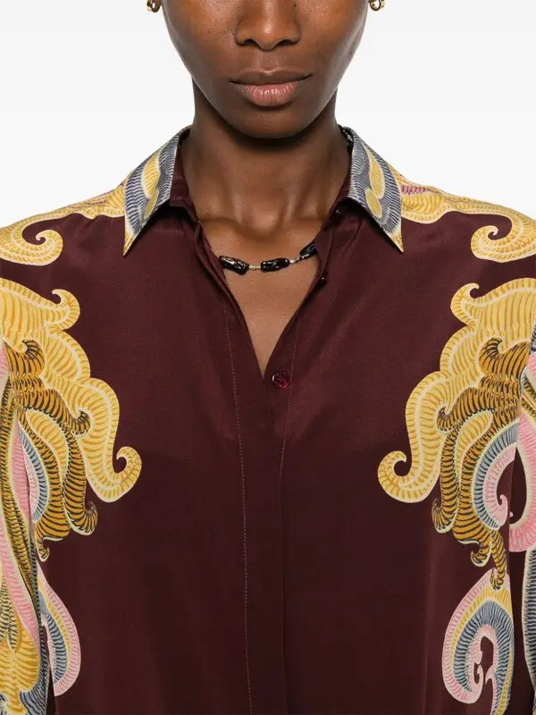 Etro Paisley Print Silk Shirt