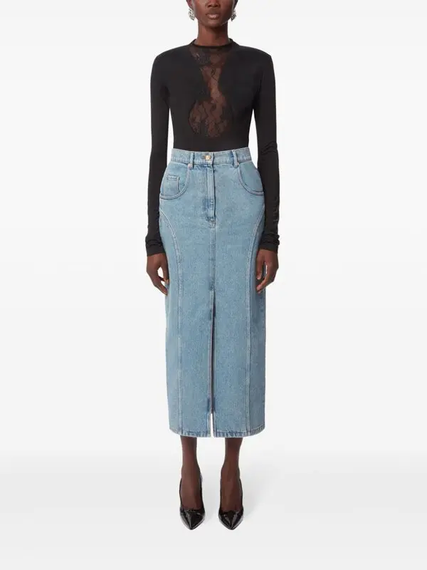 Nina Ricci Long Denim Skirt