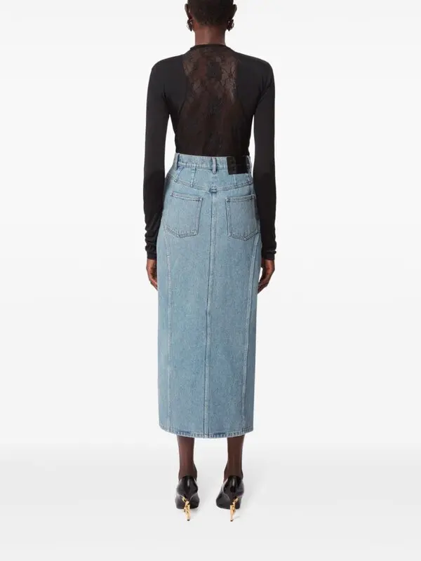 Nina Ricci Long Denim Skirt