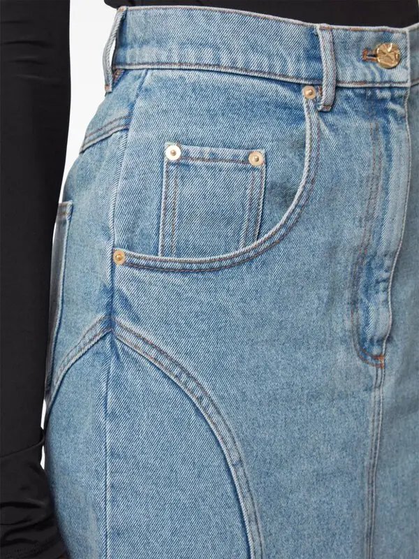 Nina Ricci Long Denim Skirt