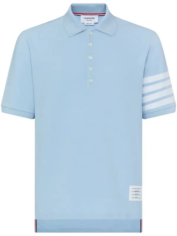 Thom Browne Cotton Polo Shirt - Blue