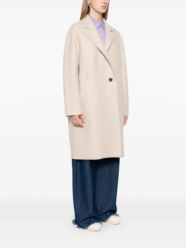 Harris Wharf London Virgin Wool Coat - Neutrals
