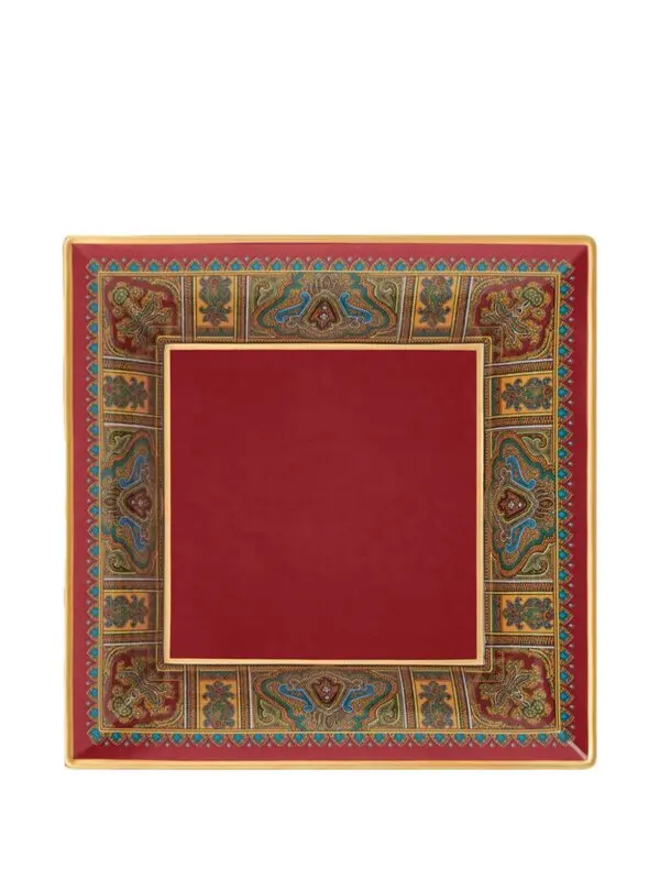 Etro Graphic-print Porcelain Tray - Red