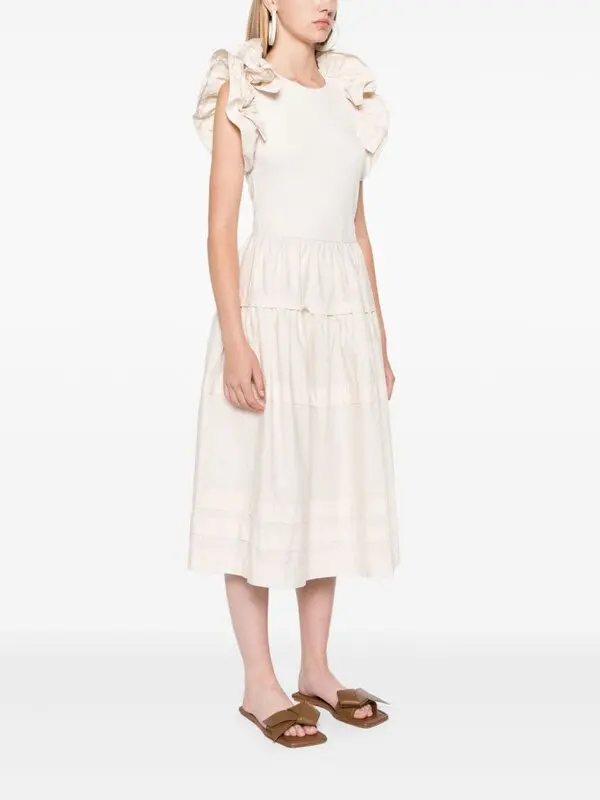 Ulla Johnson Francine Midi Dress - Neutrals