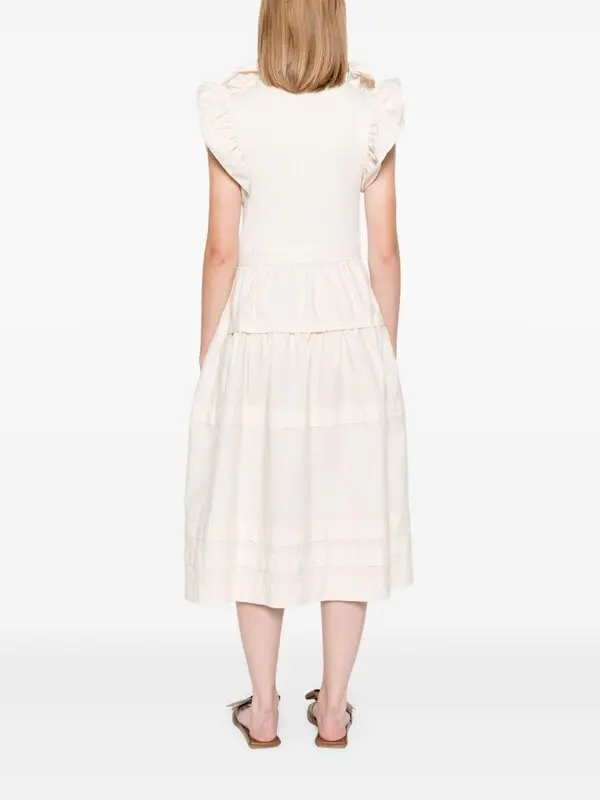 Ulla Johnson Francine Midi Dress - Neutrals
