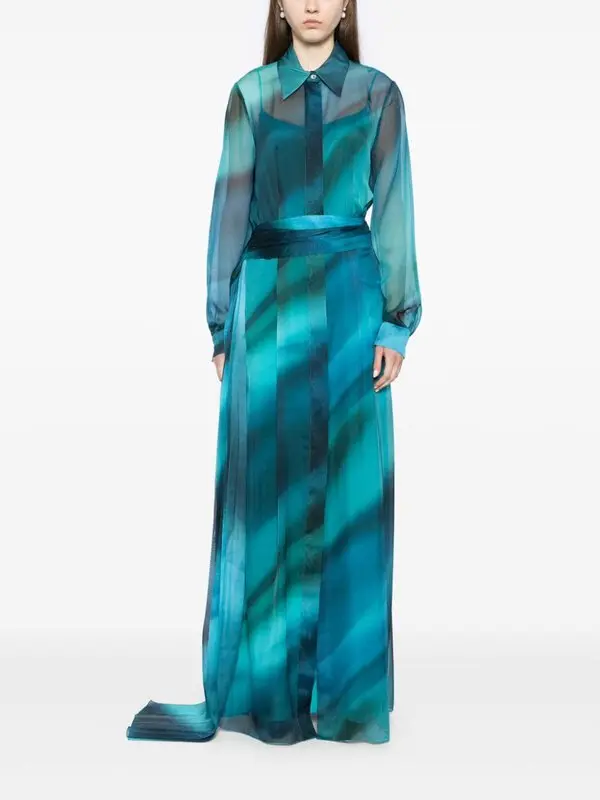 Alberta Ferretti Printed Chiffon Dress