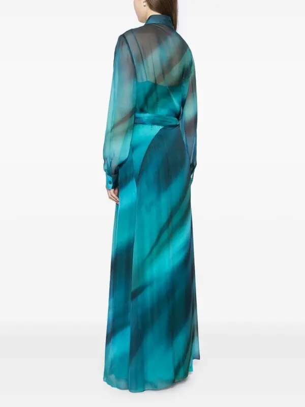 Alberta Ferretti Printed Chiffon Dress