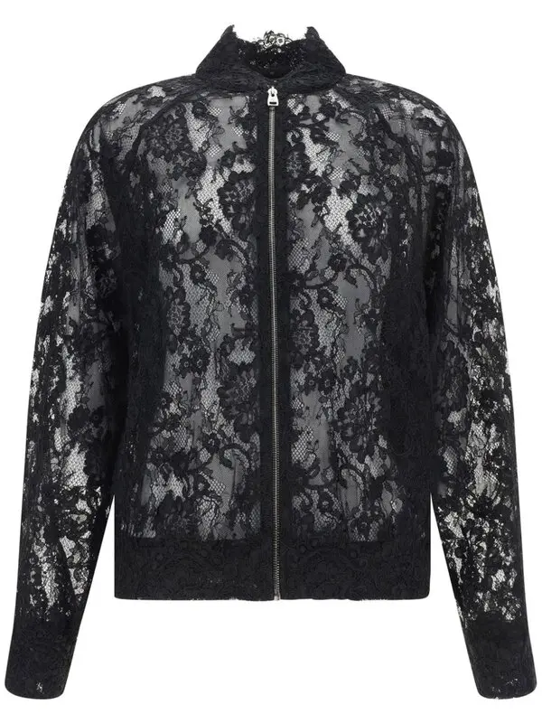 Ermanno Scervino Floral Lace Bomber Jacket