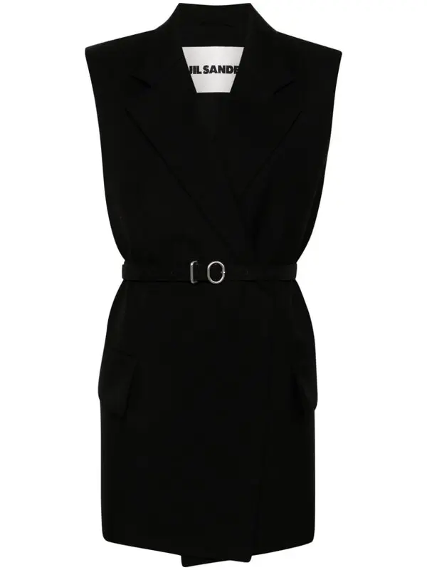 JIL SANDER Wool Sleeveless Coat