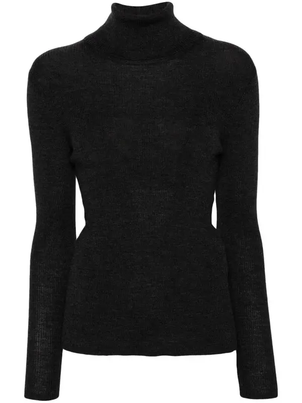 P.a.r.o.s.h Wool Roll Neck Sweater - Grey