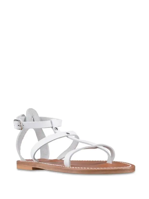 K.JACQUES Ankle-buckle Leather Sandals