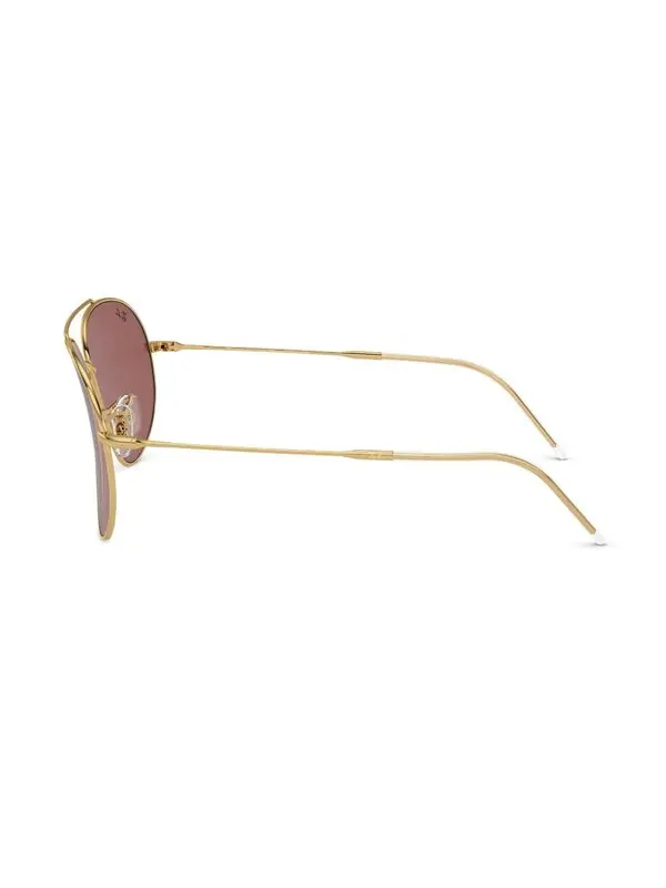 Ray-ban Aviator Reverse Tinted Sunglasses - Gold