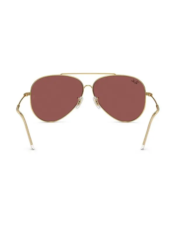 Ray-ban Aviator Reverse Tinted Sunglasses - Gold
