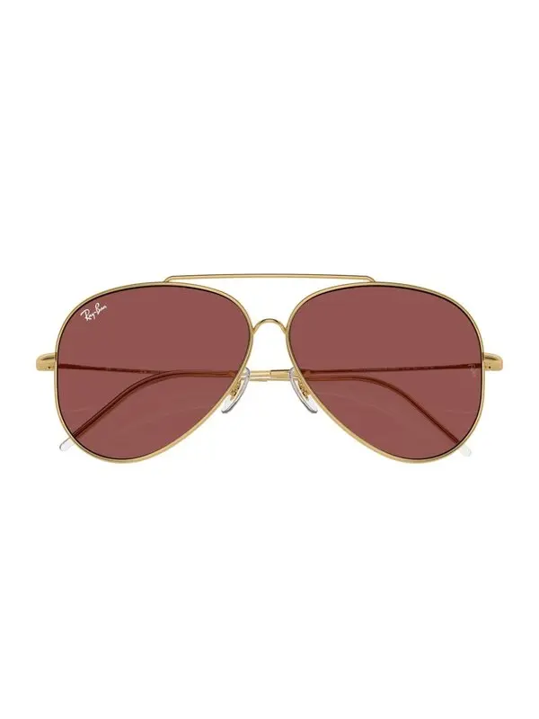 Ray-ban Aviator Reverse Tinted Sunglasses - Gold