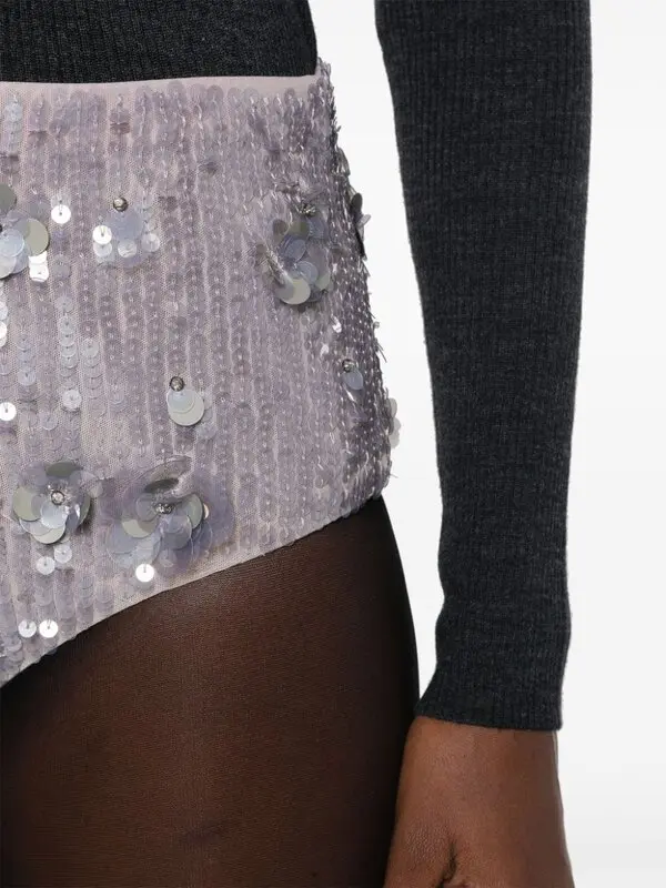 P.a.r.o.s.h Glow Mini Shorts - Grey