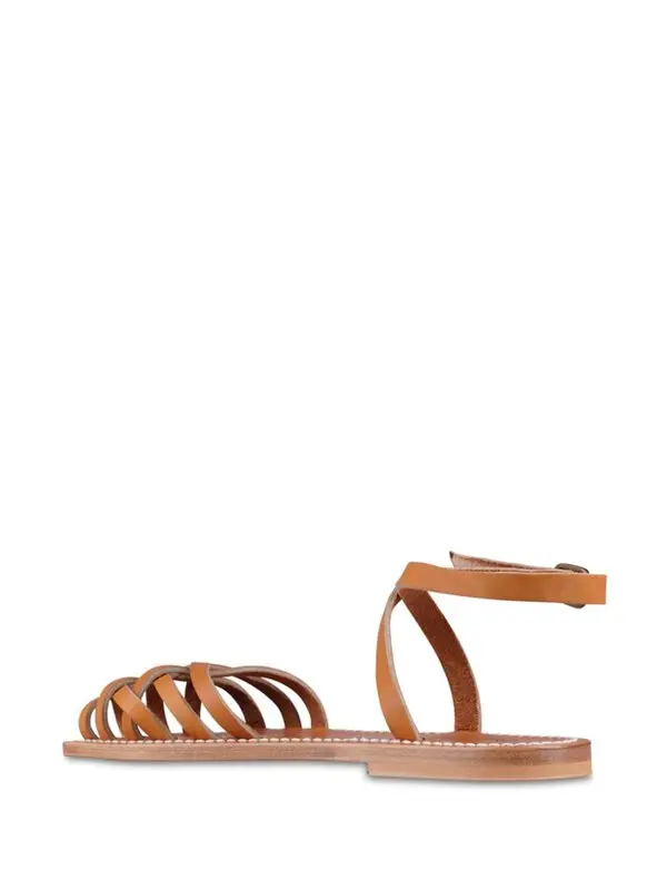 K.JACQUES Demetria Leather Sandals - Brown
