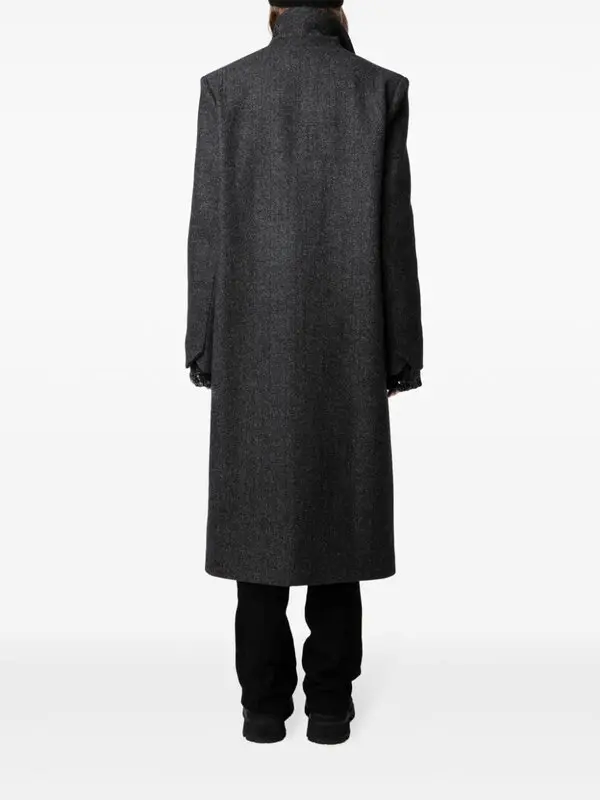 Zadig&Voltaire Wool-blend Single-breasted Coat - Grey