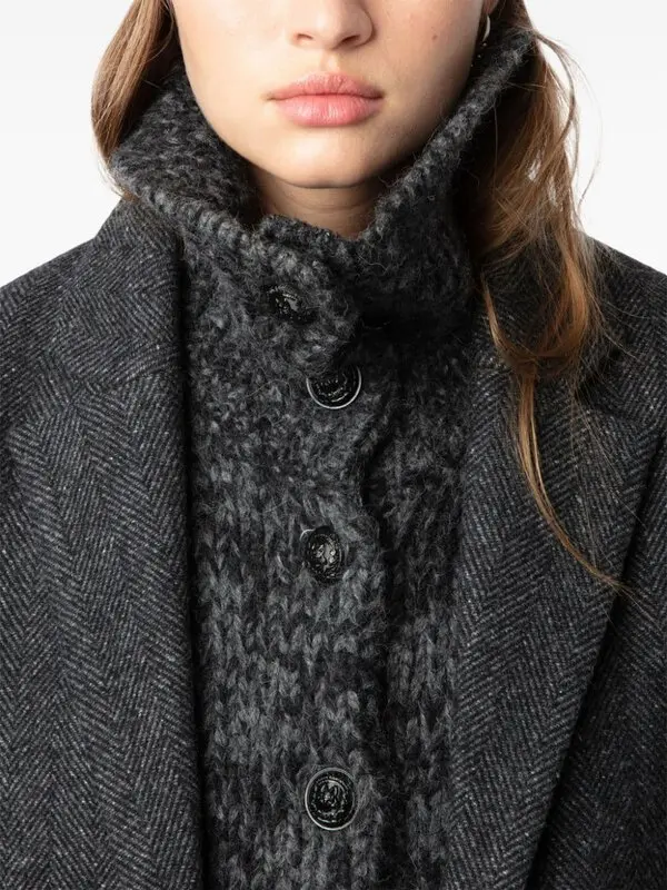 Zadig&Voltaire Wool-blend Single-breasted Coat - Grey