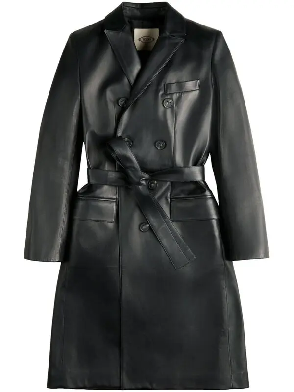 TOD'S Leather Trench Coat