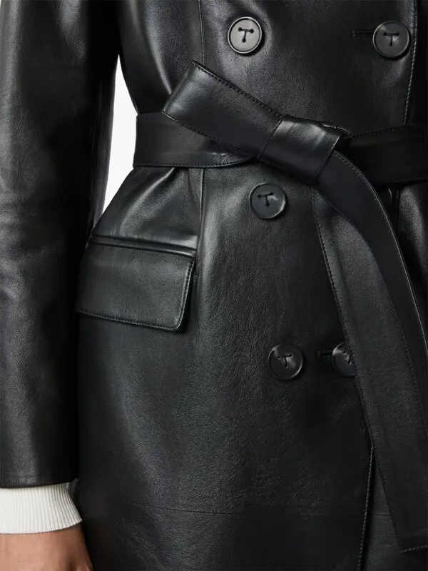 TOD'S Leather Trench Coat