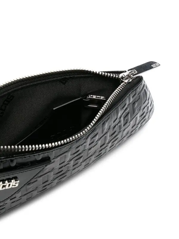 Gcds Comma Notte Monogram Shoulder Bag - Black