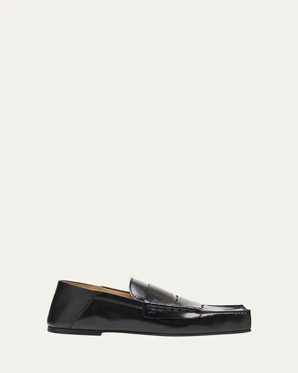 Jacquemus Leather Square-toe Penny Loafers