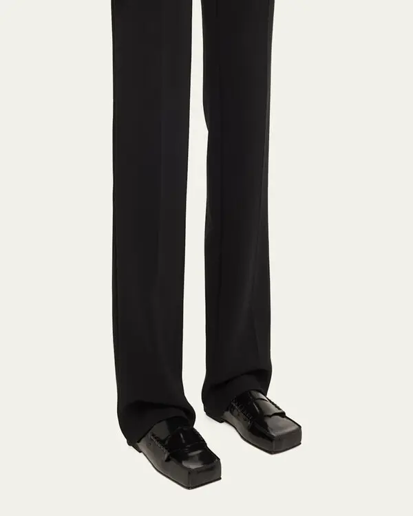 Jacquemus Leather Square-toe Penny Loafers