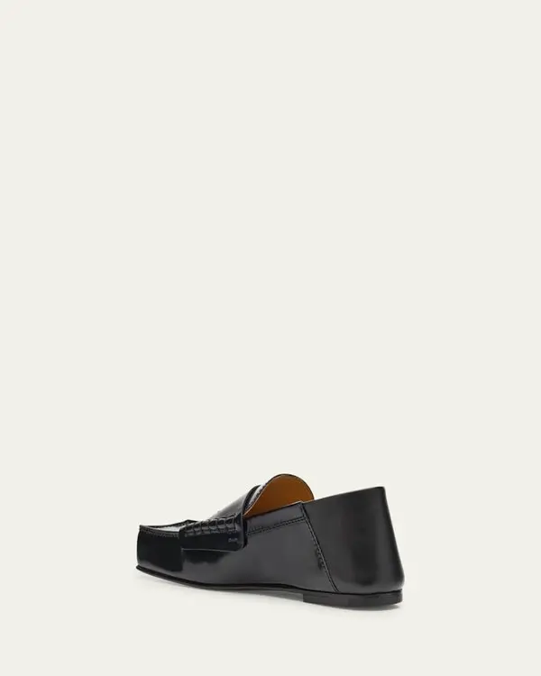 Jacquemus Leather Square-toe Penny Loafers