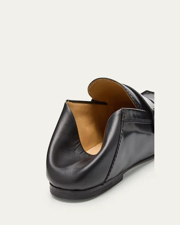 Jacquemus Leather Square-toe Penny Loafers