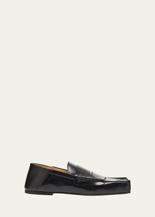 Jacquemus Leather Square-toe Penny Loafers