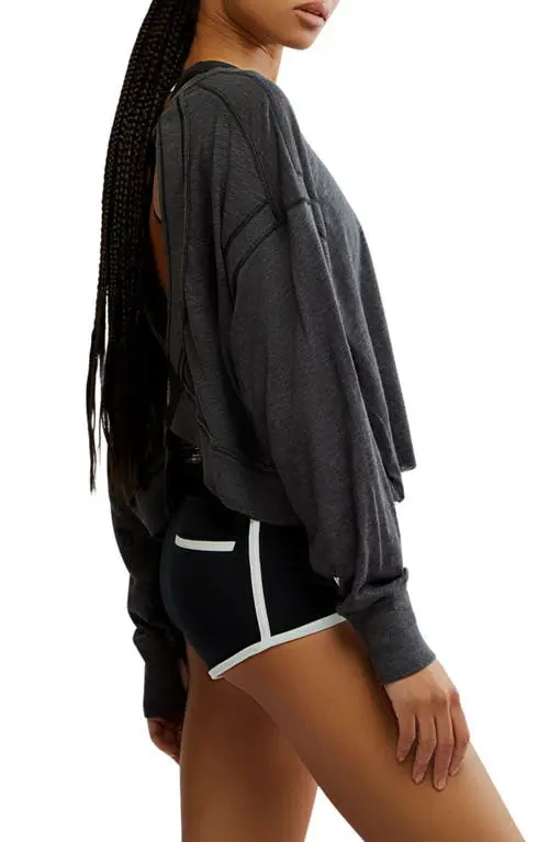 Free People My Time Layer Crop Top - Black