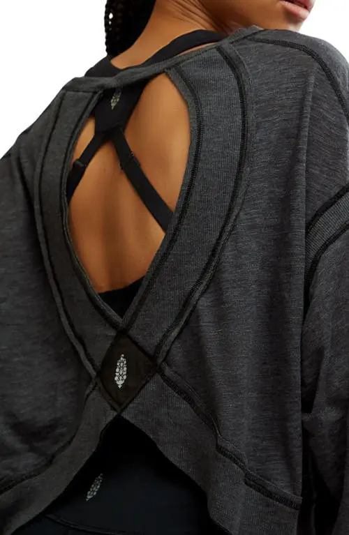 Free People My Time Layer Crop Top - Black