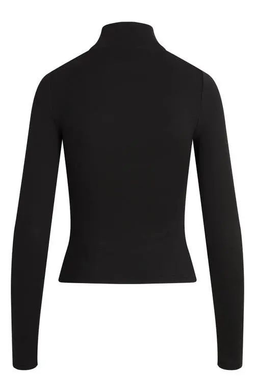 FAVORITE DAUGHTER Long Sleeve Ribbed Mock Neck Top