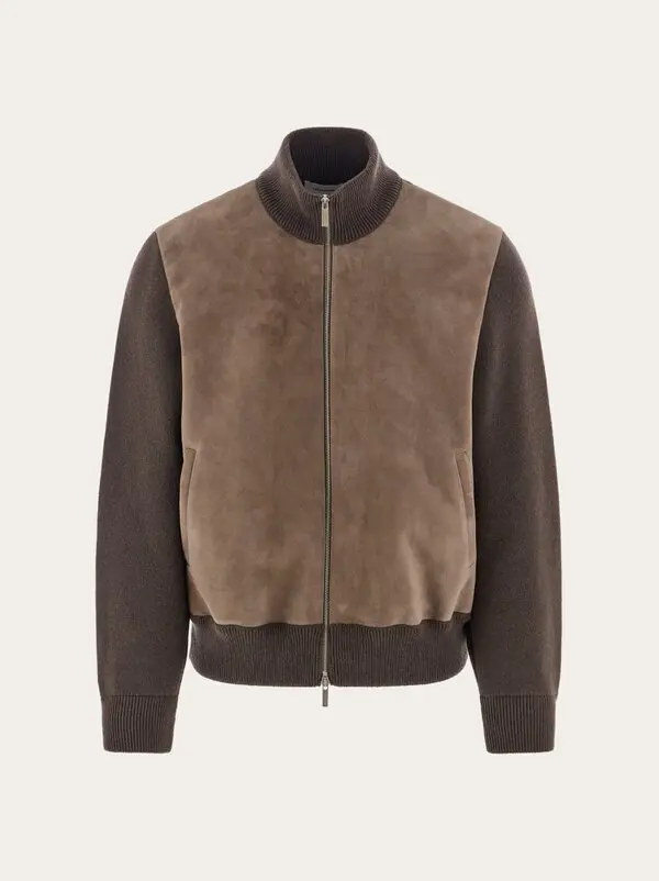 FERRAGAMO Blouson With Leather Inserts