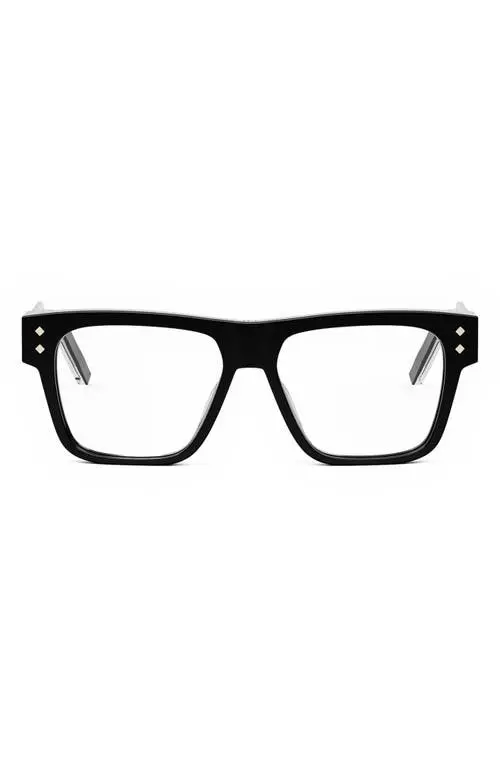 Dior Cd Diamond Square Eyeglasses - Black/crystal