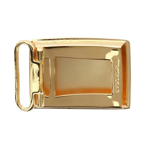 Trafalgar 30mm Scallop Edge Compression Belt Buckle - Gold