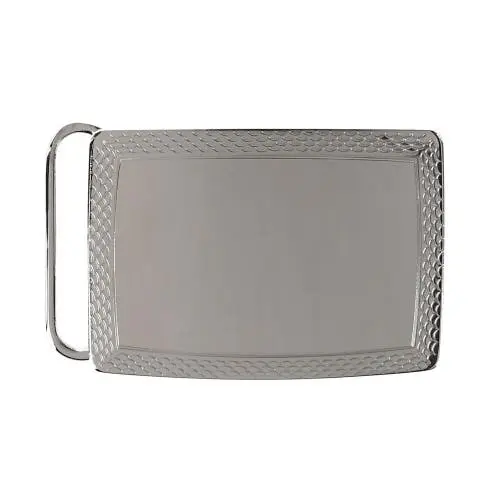 Trafalgar 30mm Scallop Edge Compression Belt Buckle - Silver