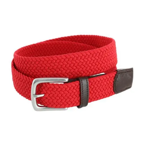 Trafalgar Riverside Solid Stretch Woven Belt - Red